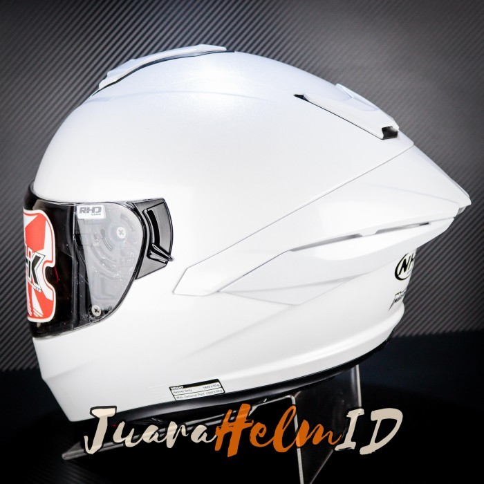 Jual NHK HELM MARK 1 SOLID / STAR WHITE / MARK1 DOUBLE VISOR MICROLOCK ...