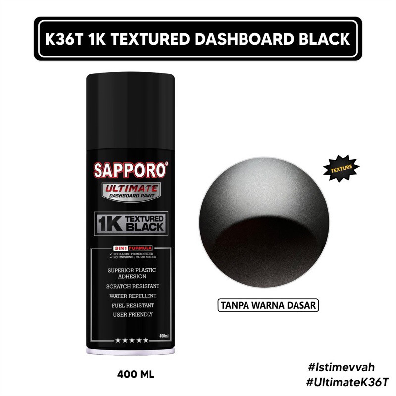 Jual SAPPORO ULTIMATE K36T 1K DASHBOARD BLACK TEXTURE 400 ML | Shopee Indonesia