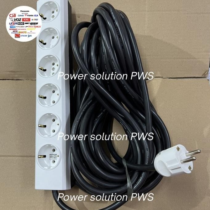 Jual Kabel listrik Tambahan Roll ( Extension ) 15M 2x2.5mm 6 Lubang ...