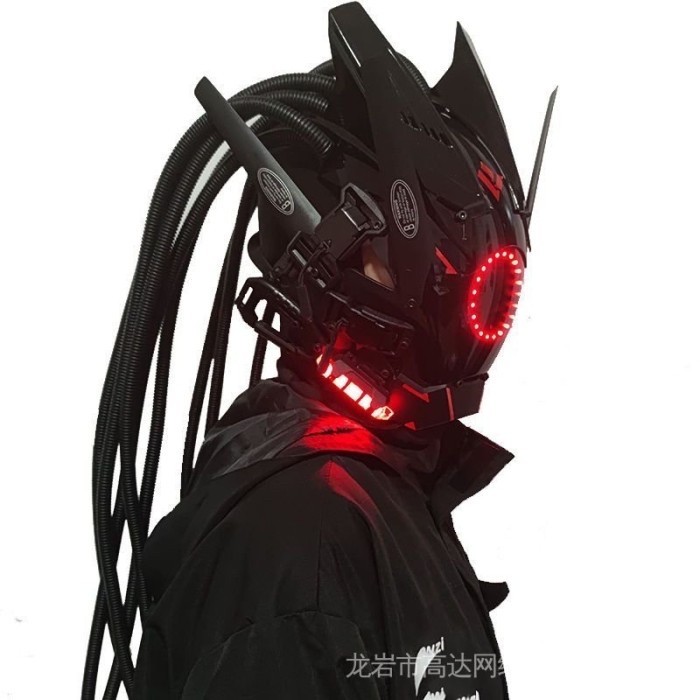 Jual Topeng Helmet Cosplay Cyberpunk 2077 Military Cyborg Mask Figure ...