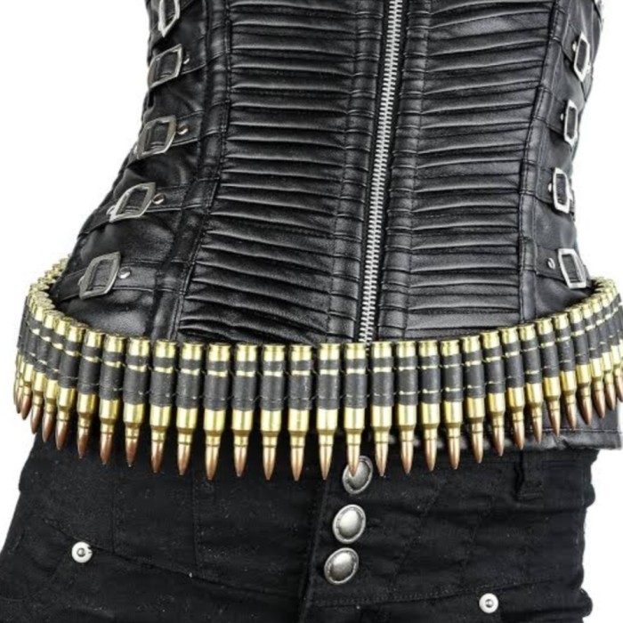 Jual Terlaris gesper peluru sabuk punk rock bullet belt ammo ikat ...
