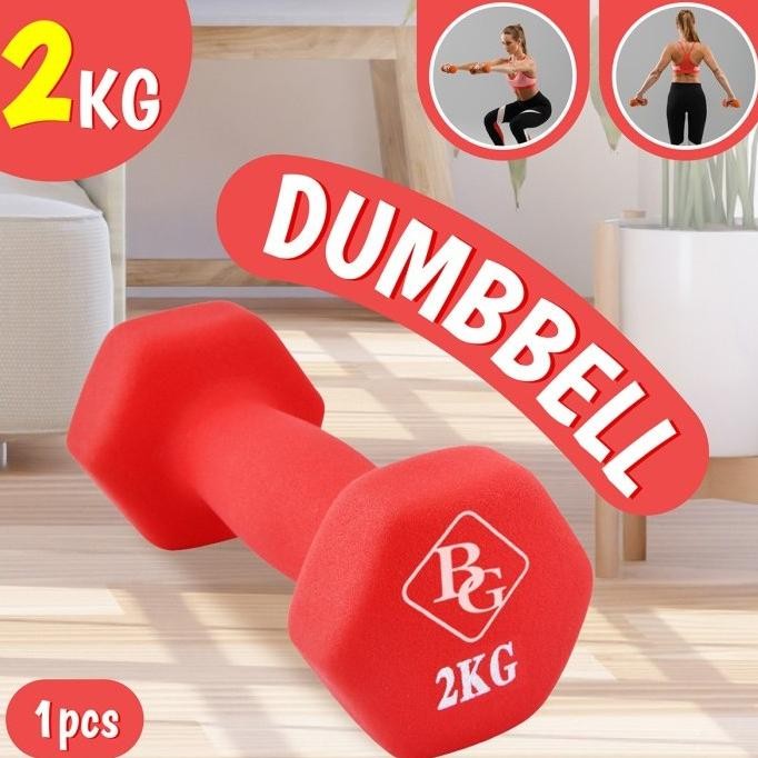 Jual BG SPORT MINI DUMBBELL NEOPRENE / BARBEL CAST IRON 2KG (1 Pcs) | Shopee Indonesia