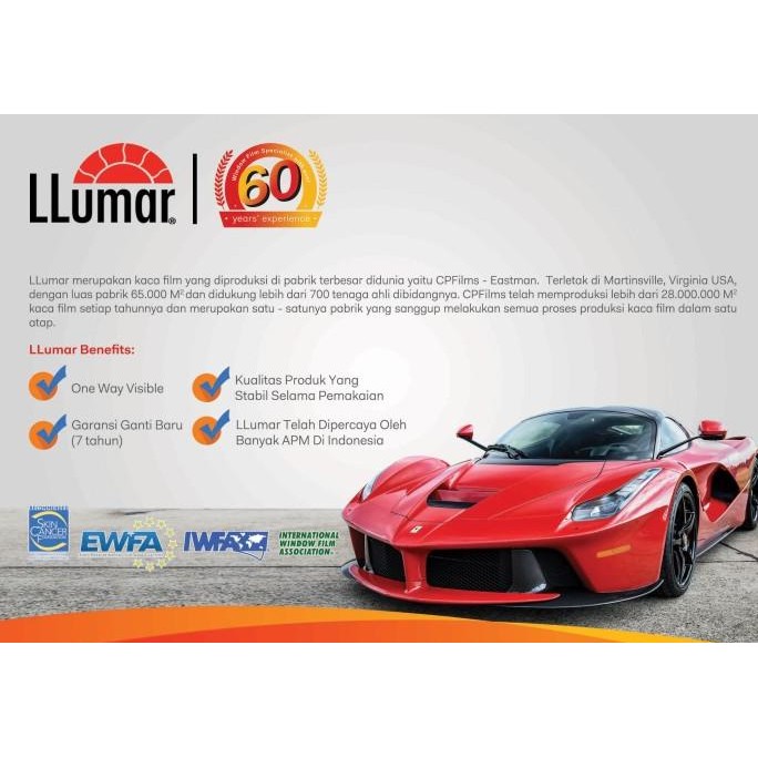 Jual KACA FILM LLUMAR - FULL DEPAN STRATOS SERIES | Shopee Indonesia