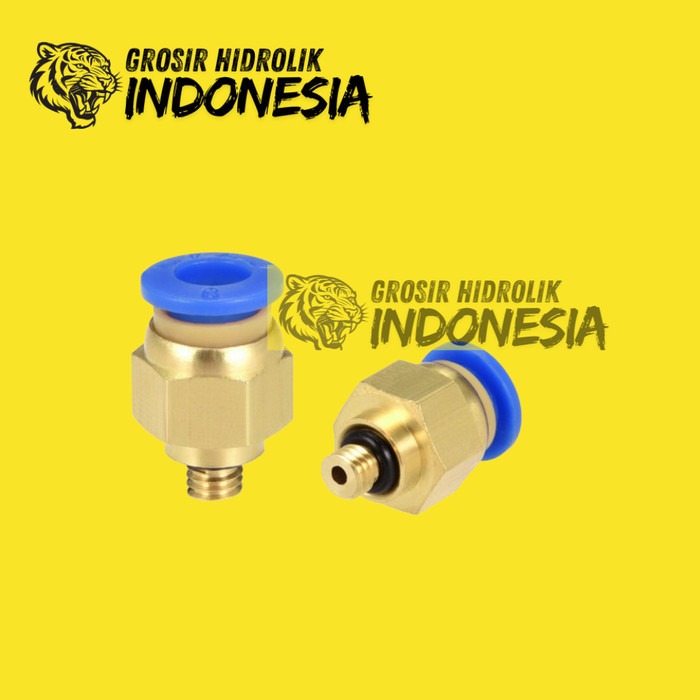 Jual MPC 04 - M5 FITTING LURUS MALE PNEUMATIC SLIP LOCK SELANG 4MM DRAT ...
