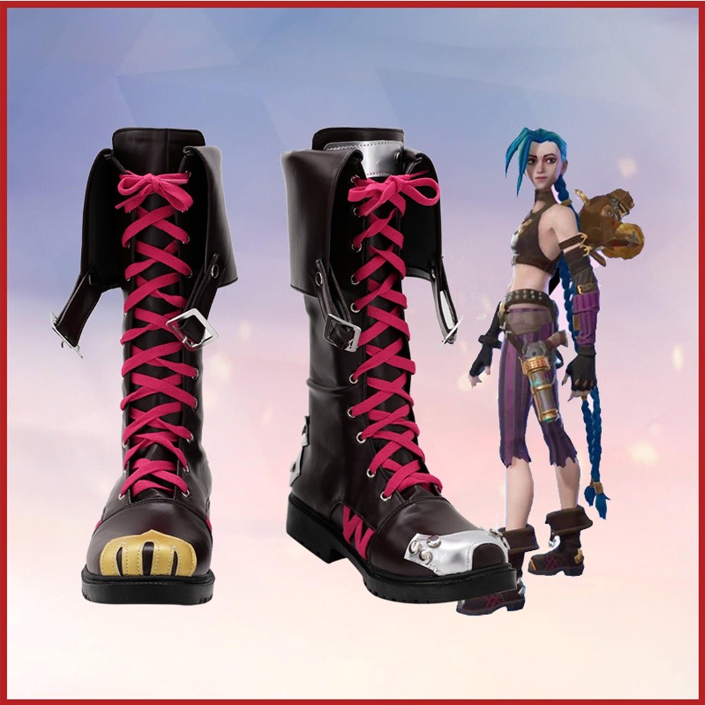 Jual Arcane: LoL Jinx Sepatu Cosplay Boots Kostum Halloween Aksesori ...