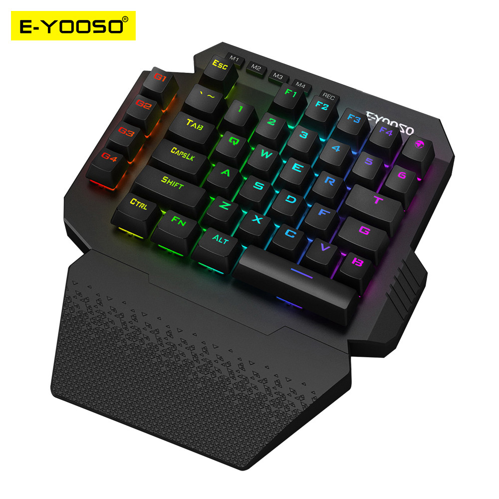 Jual E-YOOSO K722 RGB 2.4Ghz Keyboard Gaming Mekanis Satu Tangan Mini ...