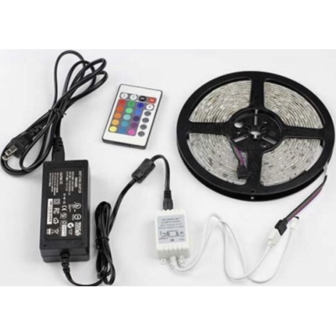 Jual NEW LED STRIP 5050 RGB + Remote Control + Adaptor power supply 12v ...