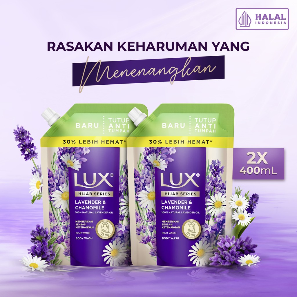 Jual Lux Hijab Series Lavender & Chamomile Body Wash sabun mandi cair harum & menyegarkan 400ml ...