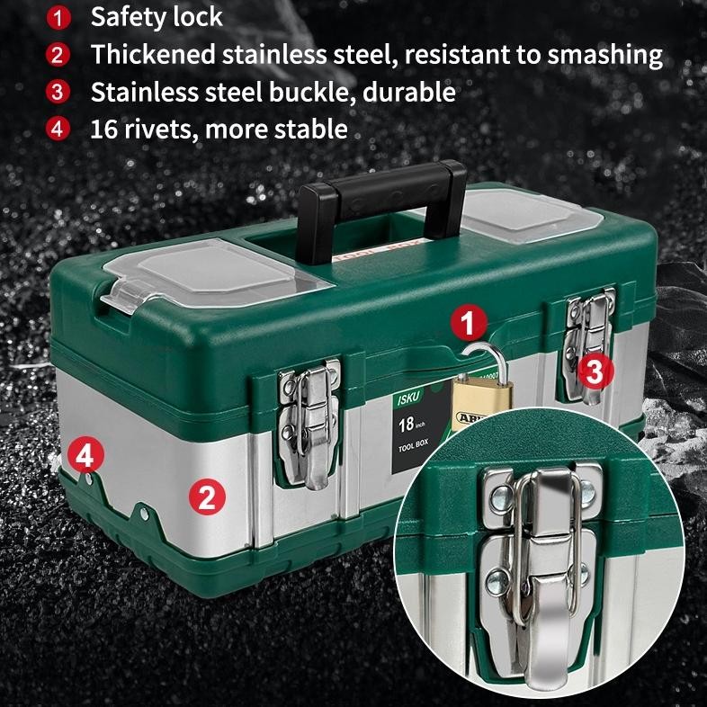 Jual Rhh-1823 Isku Tool Box 15-20 Inch Stainless Steel Box Alat ...
