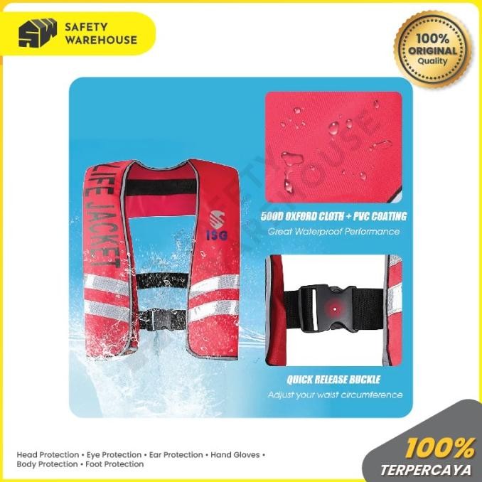Jual New | Jual Jaket Pelampung Otomatis Gas Co2 / Rompi Life Jacket Automatic Isg | Shopee ...