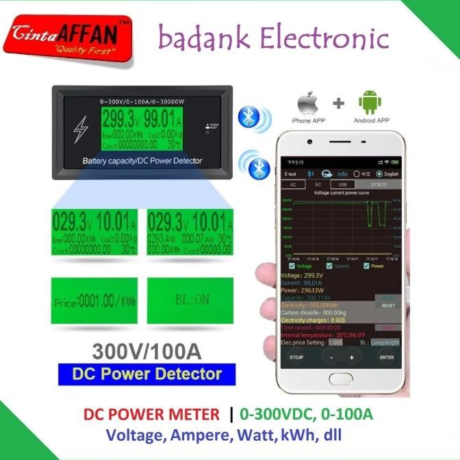 Jual HARGA DISC - DC 0-300V 0-100A Volt Ampere Power kWh Energy Meter ...