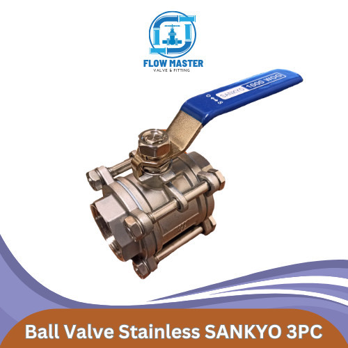 Jual 1" Ball valve SANKYO Three piece Stainless | Shopee Indonesia
