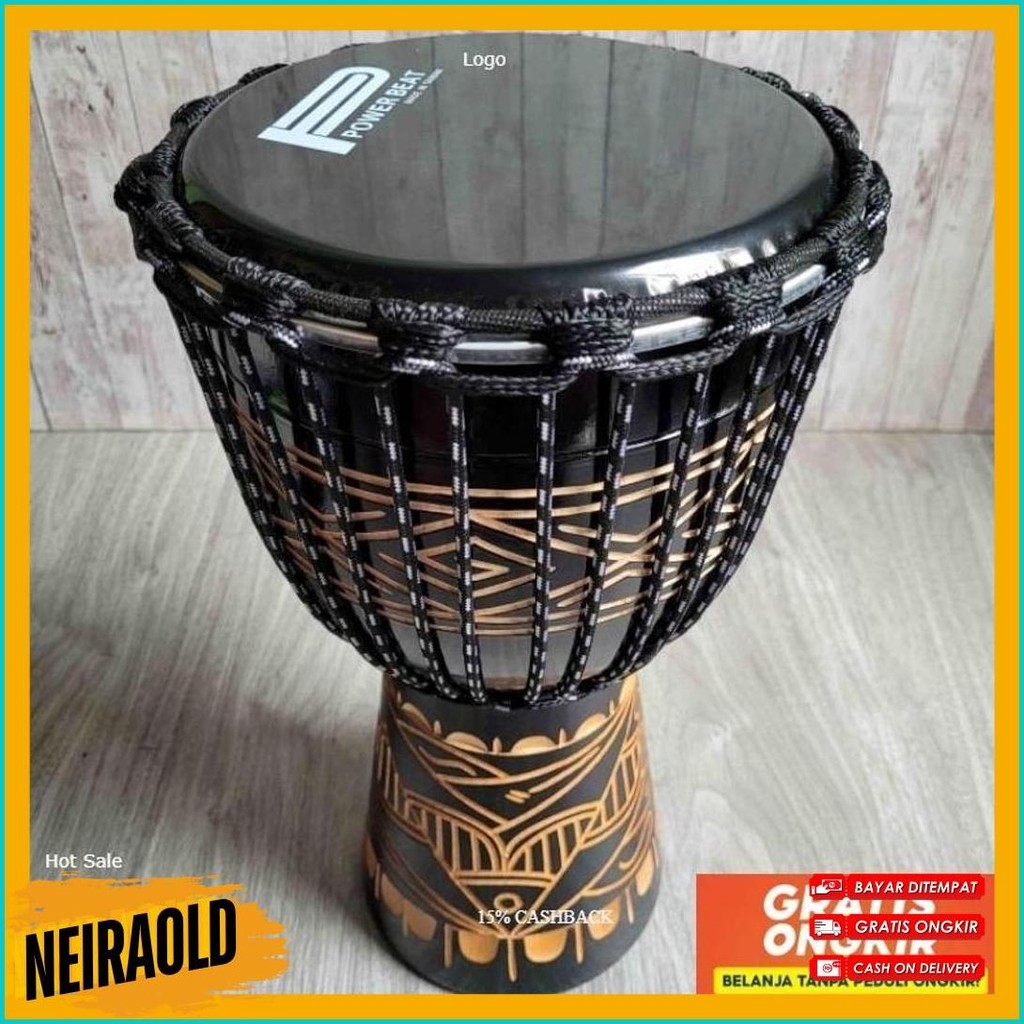 Jual Kendang Jimbe Djimbe Tali Mika 8 Inch Tinggi 40Cm Gendang Head ...