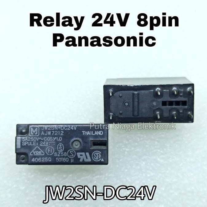 Jual Terbaru Relay DPDT 24V DC 8Pin 5A Panasonic / 24VDC 8p High ...