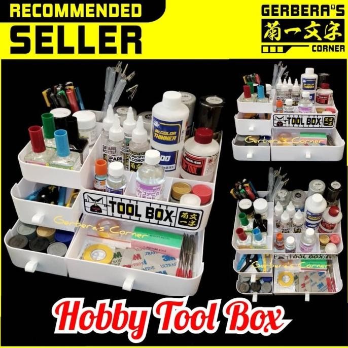 Jual HOBBY TOOL BOX 3 LACI KOTAK PENYIMPANAN PERLENGKAPAN RAKIT GUNDAM ...