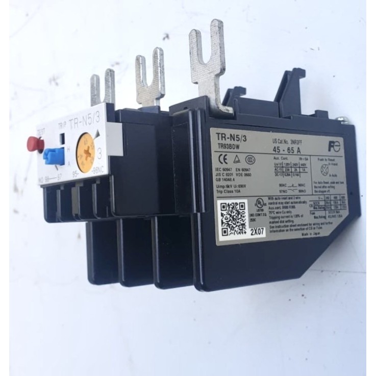 Jual Thermal Overload Fuji Relay Overload Tr-N5/3 Fuji Electric Genuine ...