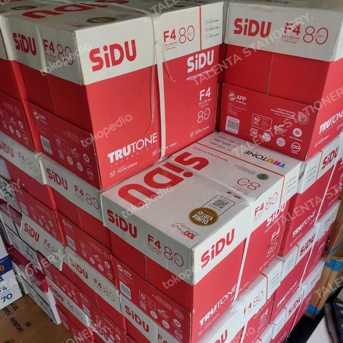 Jual Kertas Hvs Sidu (Sinar Dunia) F4/Folio Harga 1 Dus Isi 5 Rim ...