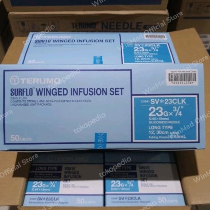 Jual terumo surflo winged infusion set 23g / wing needle 23 terumo ...