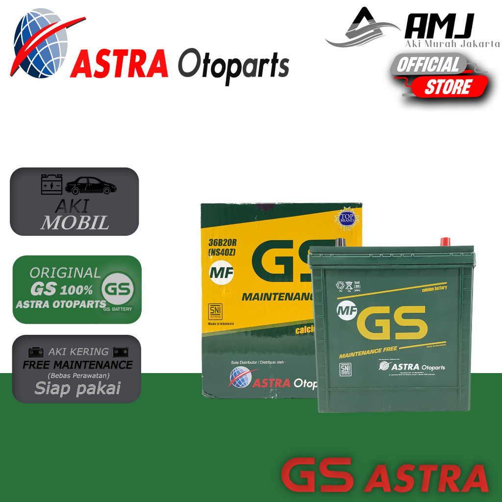 Jual GS MF Astra Aki Mobil Toyota Avanza NS40Z - 35Ah Aki Kering | Shopee Indonesia