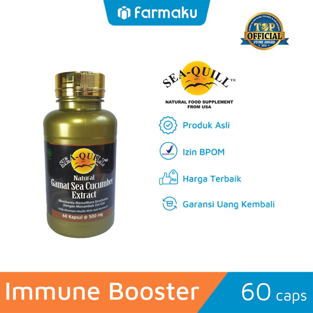 Jual Sea Quill Natural Gamat Sea Cucumber Extract Isi 60 Kapsul ...