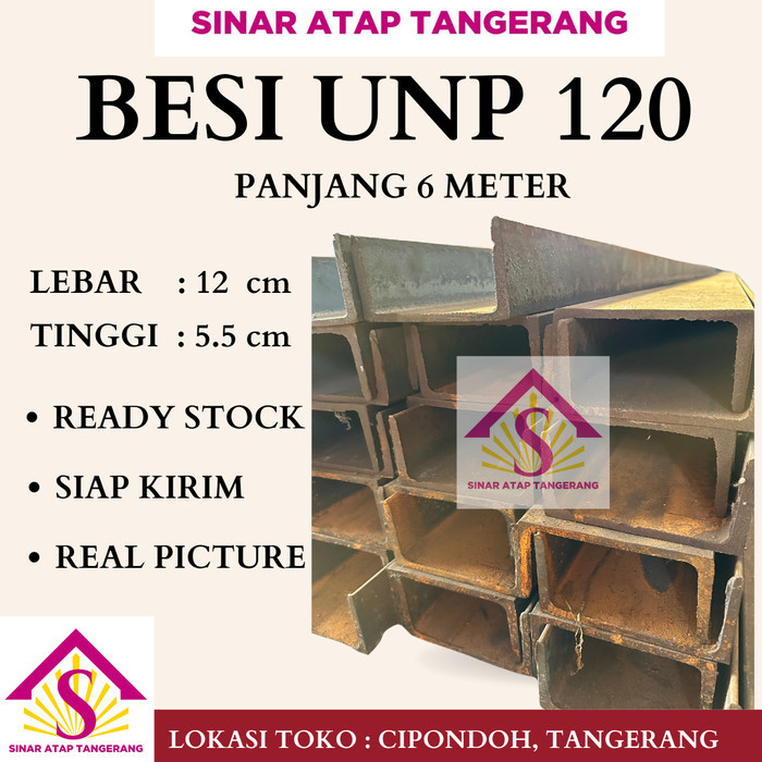 Jual BESI UNP/KANAL U UKURAN 120 PANJANG 6 M | Shopee Indonesia