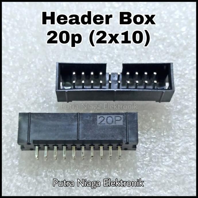 Jual Murah Header Box 20p IDC Male 20pin Socket JTAG (2x8) Soket PCB 20 Pin Lurus putr4n ...