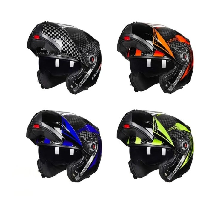 Jual Helm Modular LS2 Carbon Fiber FF394 Full Face Super Light Helmet ...