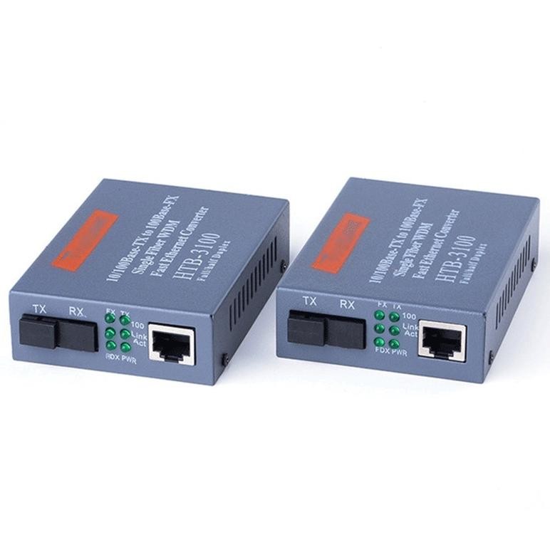Jual BISA COD NETLINK HTB 3100 Fiber Optical Media Converter RJ45 20KM ...