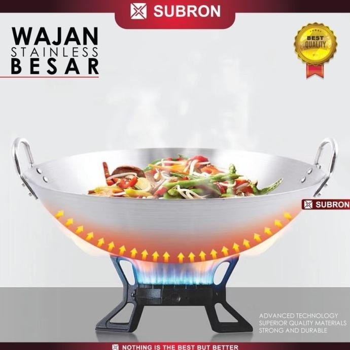 Jual Subron Wajan Besar Stainless 50 Cm/60Cm/65Cm/70 Cm Kuali ...