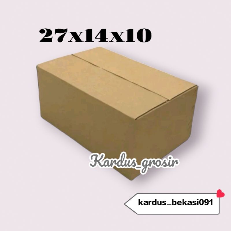 Jual kardus box packing 27x14x10 | Shopee Indonesia