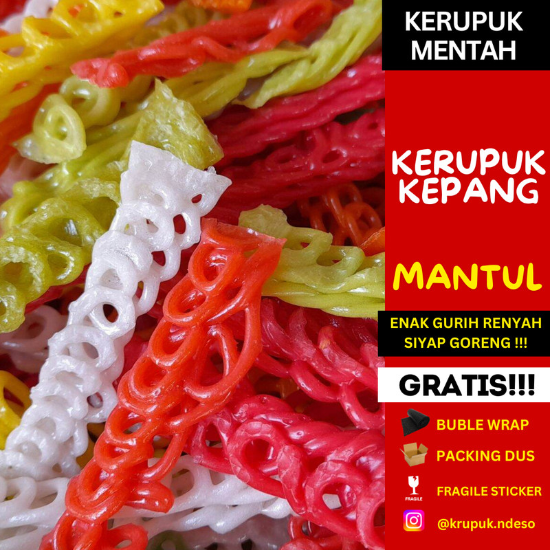 Jual KERUPUK SEBLAK MENTAH / KRUPUK KERING / KERIPIK KERUPUK RANTAI ...
