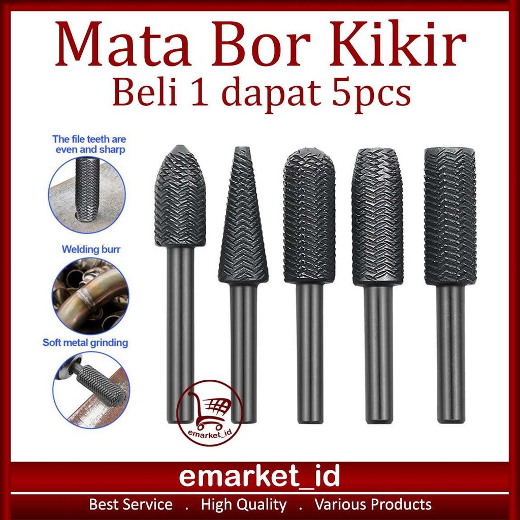 Jual EM Mata Bor Kikir Besi 5in1 AH65 / Grinding Mesin Kepala Kayu ...