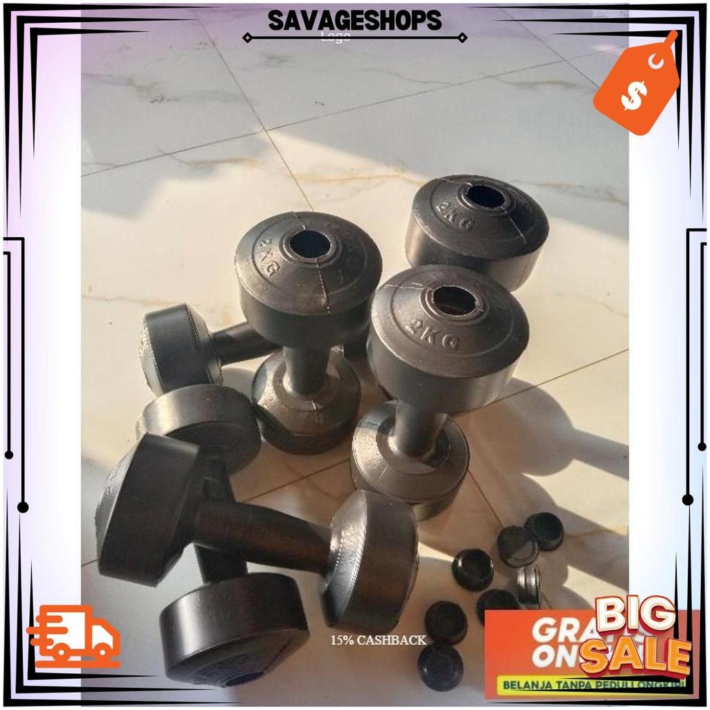 Jual Barbel/Dumbell Ukuran 2Kg Kosongan Tanpa Isi Bg Best Seller ...