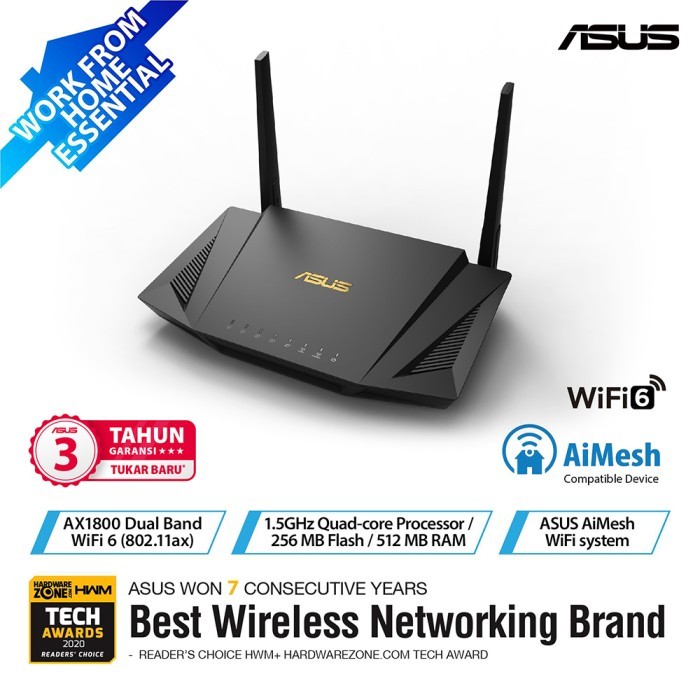 Jual ASUS RT-AX56U AX1800 DUAL BAND WIFI MU-MIMO ROUTER | Shopee Indonesia