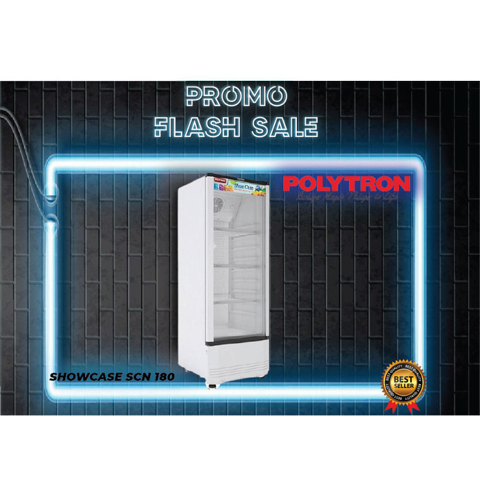 Jual SHOWCASE POLYTRON SCN 180 L 3 RAK DISPLAY COOLER KULKAS | Shopee ...