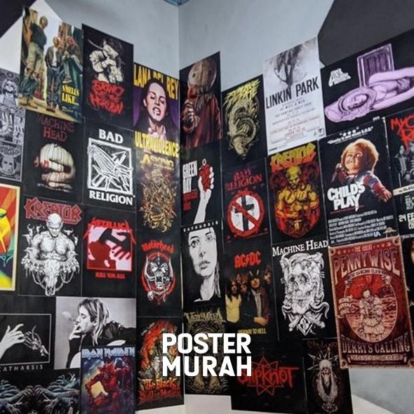Jual Poster Band Metal Rock Retro A3 Besar | Dekorasi Dinding Kamar ...
