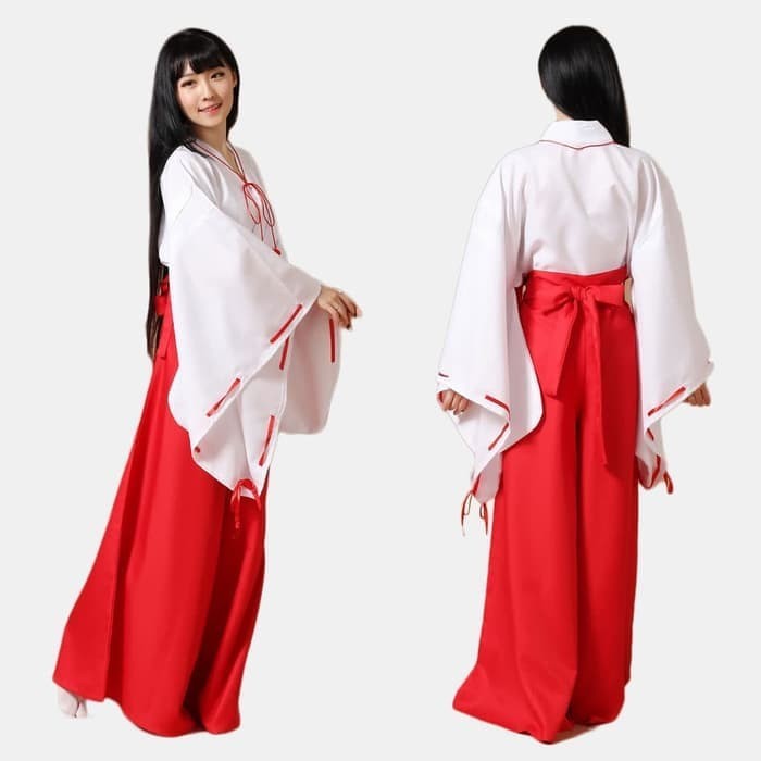 Jual New Cc-120 Kostum Kikyo Inuyasha Miiko Miko Kimono Yukata Kuil ...