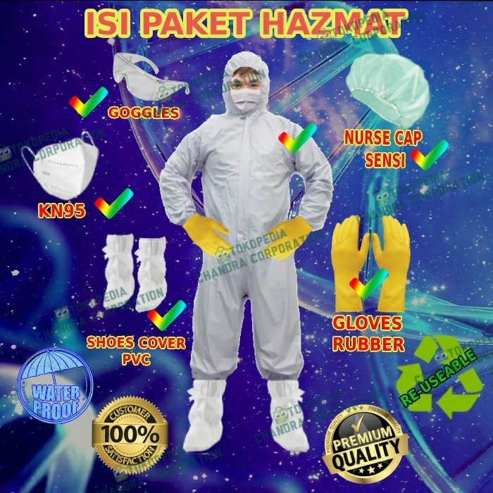 Jual PAKET LENGKAP APD HAZMAT COVERALL TERMURAH FULL SET KOMPLIT ...