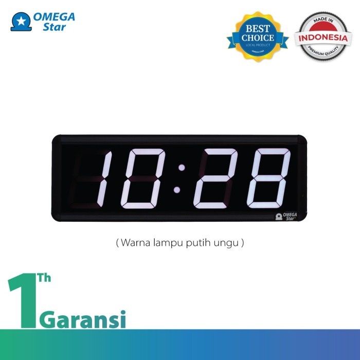 Jual JAM DINDING DIGITAL WHITE 7 SEGMENT 3INCH - OMEGA STAR | Shopee ...