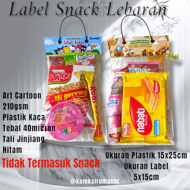 Jual (10pcs) Label Plastik Snack Lebaran/ Tas Jinjiang Snack Lebaran ...