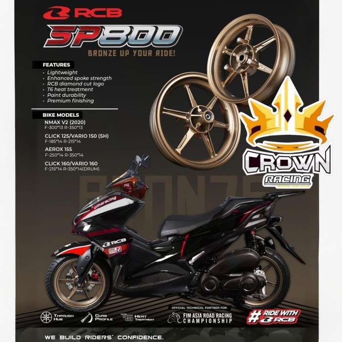 Jual Velg RCB SP800 Ring 14 Yamaha Aerox 155 Old New | Shopee Indonesia