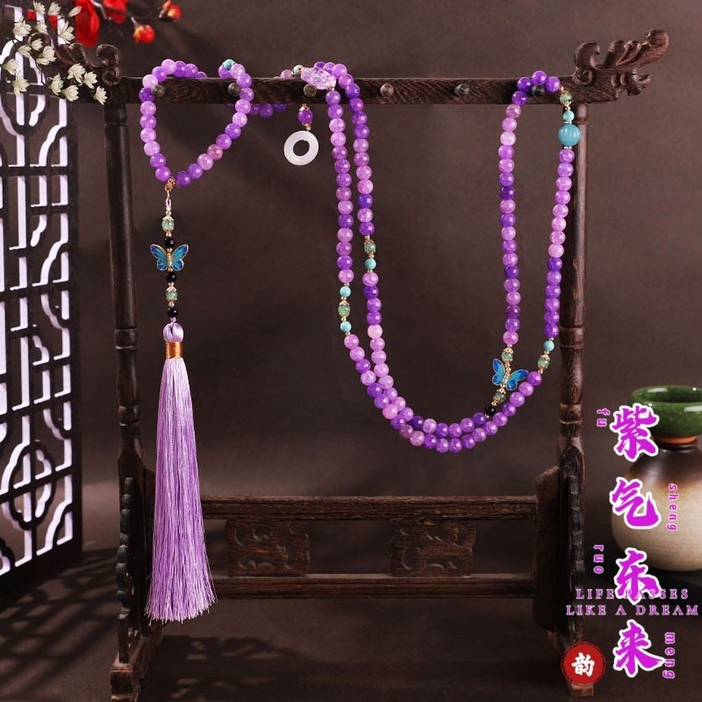 Jual Gaun Cheongsam Cina Baru dengan Kalung Rumbai Batu Mulia Hanfu ...