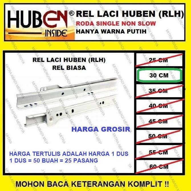 Jual Rel Laci Huben 30 Cm Putih Drawer Cabinet Slide Huben Rlh Grosir ...