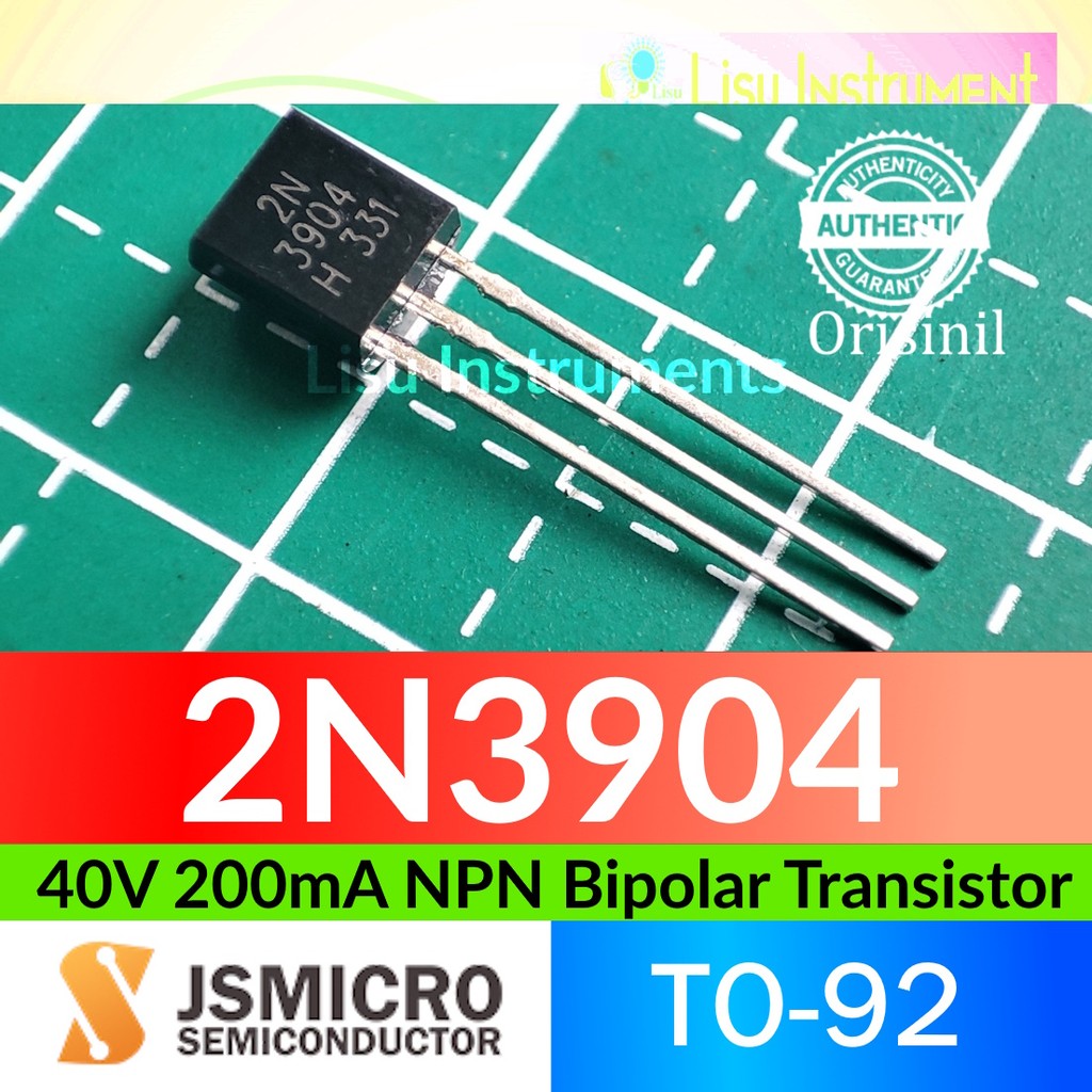 Jual 2N3904 40V 200mA NPN Bipolar Transistor 2N 3904 TO-92 JSMSEMI ...