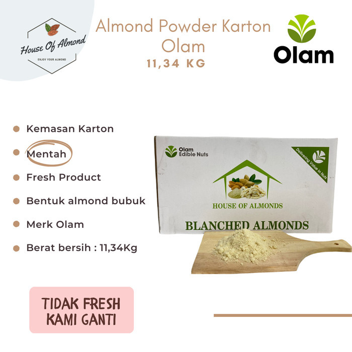 Jual Almond Powder / Tepung Almond Karton Olam 11,34Kg | Shopee Indonesia