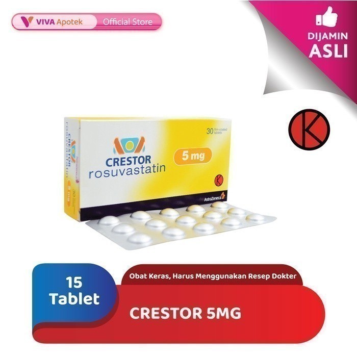 Jual Crestor 5 mg / Rosuvastatin / Kolesterol (15 Tablet) | Shopee Indonesia