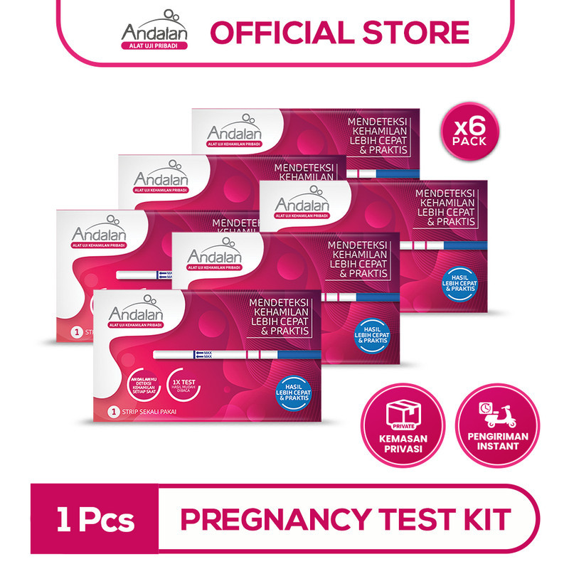 Jual Andalan Pregnancy Test Kit 6 Pcs / Alat Tes Kehamilan Pribadi ...