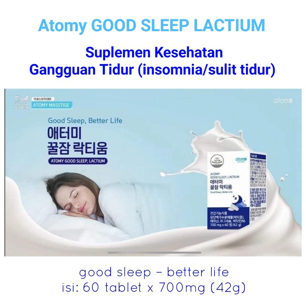 Jual Atomy Good Sleep Lactium Suplemen Sulit Tidur Insomnia Stress ...