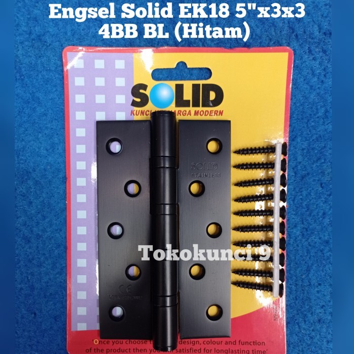 Jual Termurah Engsel Solid Hitam Ek 18 5X3X3Mm 4Bb Bl Engsel 5 Inch Black Solid | Shopee Indonesia
