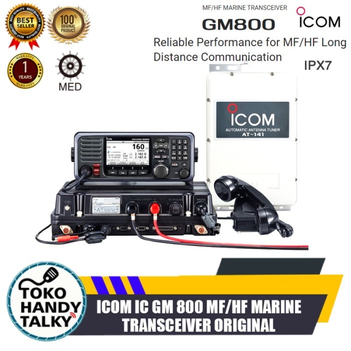 Jual TERLARIS!!! Icom Ic GM 800 GM800 GM-800 MF/HF Transceiver Radio Rig Laut Icom Gm 800 Mf Hf ...